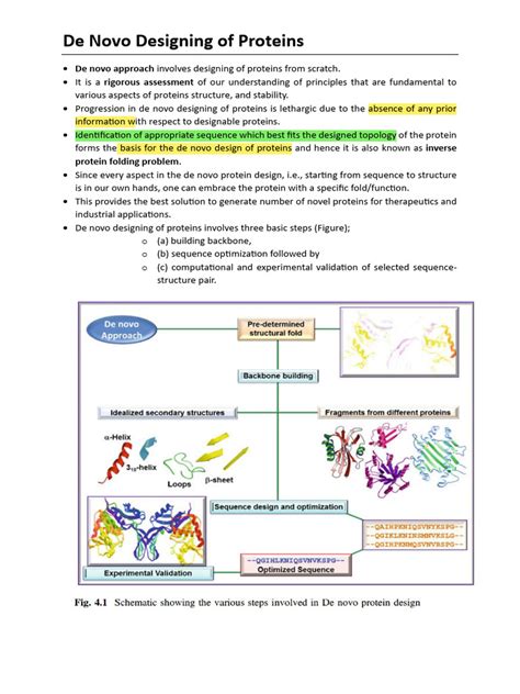 De Novo Protein Design Pdf Proteins Applied And Interdisciplinary Physics