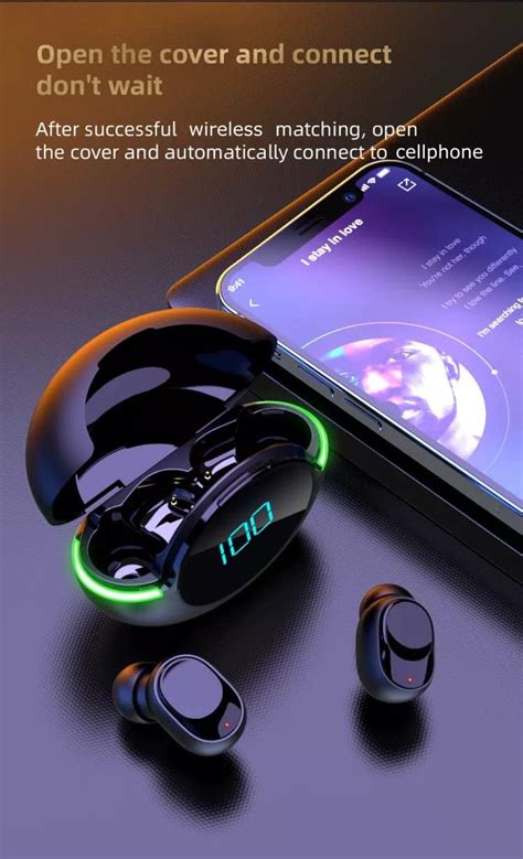 Amazon Com TWS Earphone Earbuds HiFi Stereo Mini Power Led Wireless Earphone Headset Y80