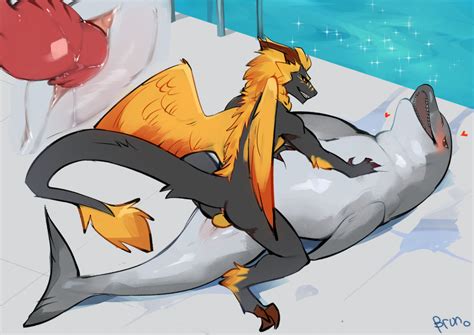 Rule 34 Anthro Black Body Black Fur Black Sclera Blush Brunosharkk