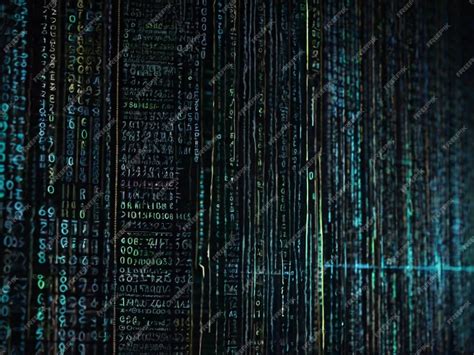 Digital Interface Showing Abstract Data Streams And Binary Code In Motion Premium Ai Generated