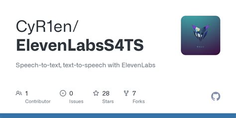 Github Cyr En Elevenlabss Ts Speech To Text Text To Speech With Elevenlabs