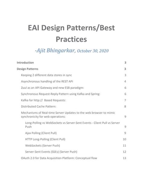 Eai Design Patternsbest Practices Pdf