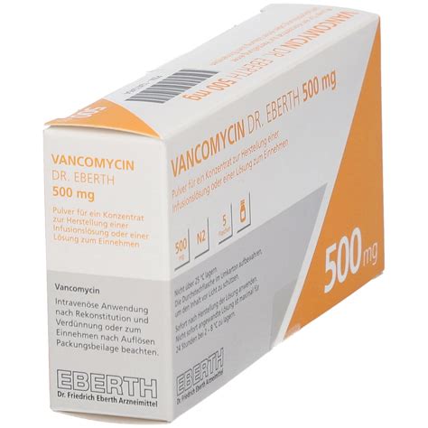 Vancomycin Dr Eberth 500 Mg 5 St Mit Dem E Rezept Kaufen Shop Apotheke