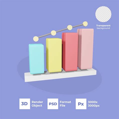 Premium Psd Simple 3d Graph Icon