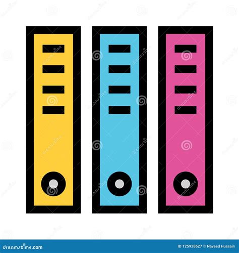 Office File Color Line Icon Stock Illustration Illustration Of Black Modern