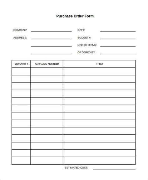 po form template to streamline your business