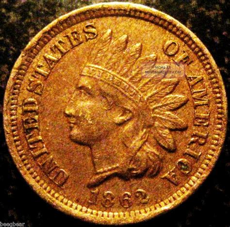 1862 indian head cent 4 1 partl diamonds great color