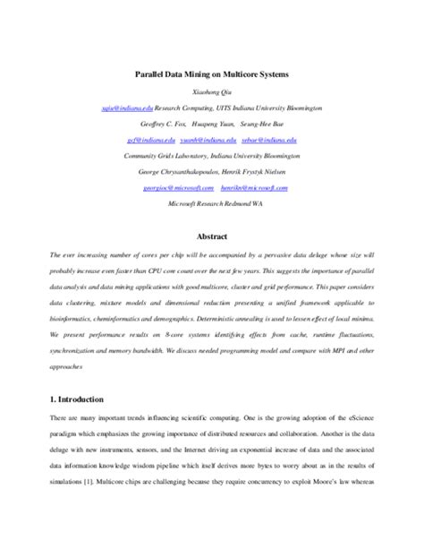 Pdf Parallel Data Mining On Multicore Clusters