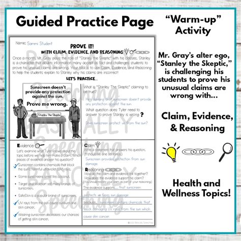 Claim Evidence Reasoning Cer Paragraph Practice Activity Prove It With Cer Made By Teachers
