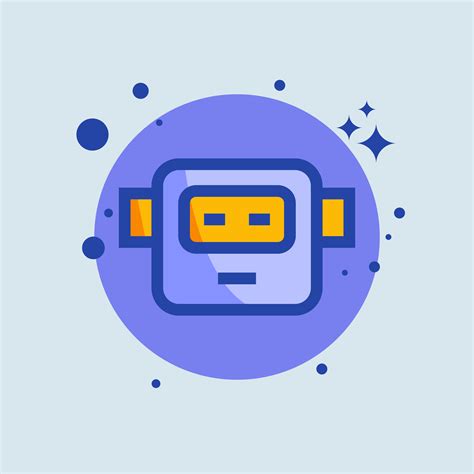 Robot Flat Illustration Artificial Intelligence Signs Illustration