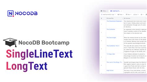 New Tutorial Series On Nocodbs Youtube Quick Textfield Columns Guide Rnocodb