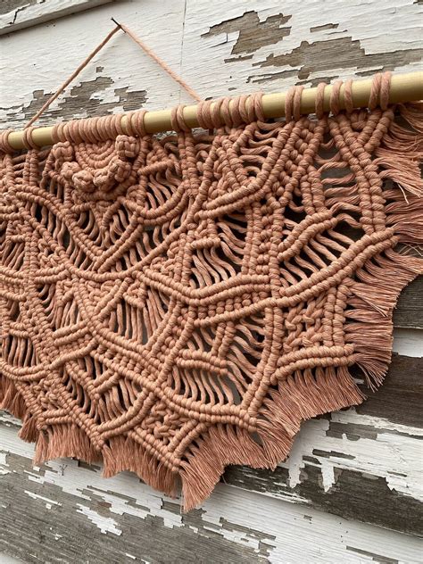 Macrame Lotus Flower Of Life Mandala Half Circle Etsy