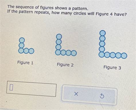 Solved The Sequence Of Figures Shows A Pattern If The Pattern Repeats How Many Circles Will