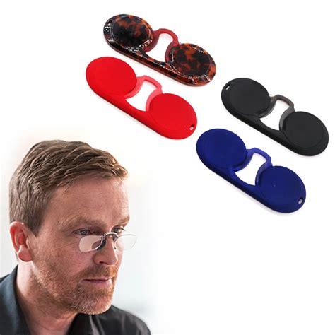 Portable Silicone Nose Clip Pocket Reading Glasses Men Women Mini