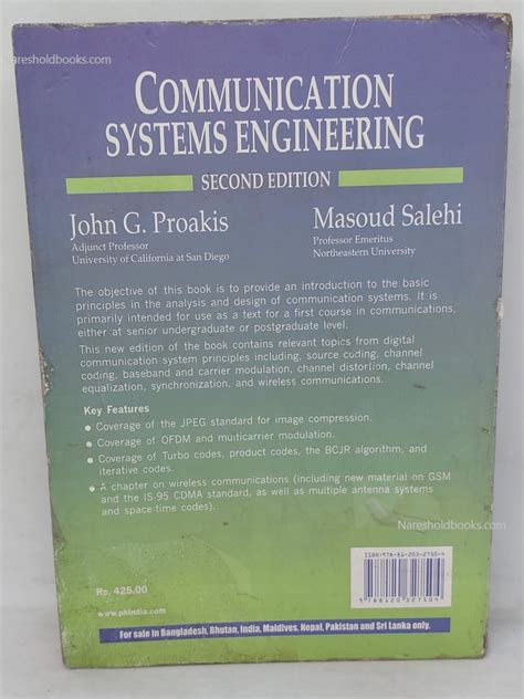 Communication Systems Engineering 2nd Edition Proakis Salehi Naresh Old Books Seller