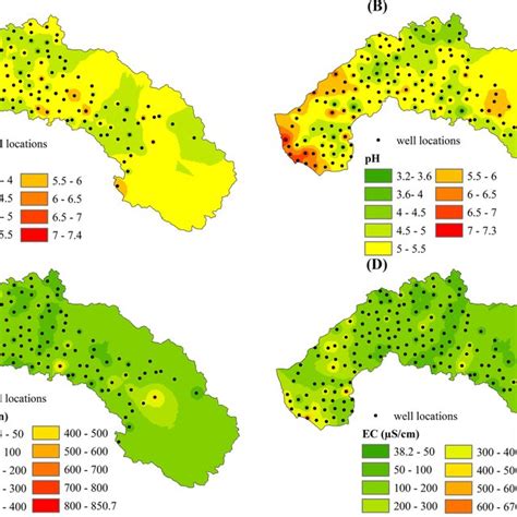The Spatial Variation Of Ph During Pre Monsoon A And Post Monsoon B