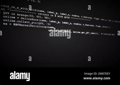 3d Hacking Code Data Flow Stream On Black Screen With Typing Coding Symbols Stock Video