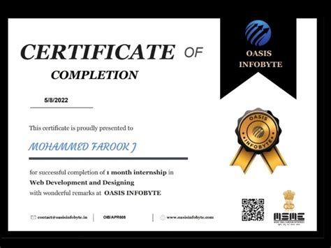 Mohammed Farook On Linkedin Internship2022 Webdevelopment