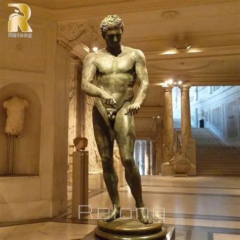 Life Size Bronze Greek Statue Of A Man Apoxyomenos Greek Male Statues