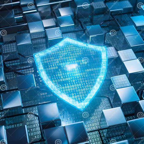 Abstract Representation Of Advanced Cybersecurity With Illuminated