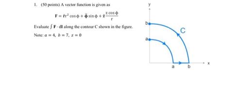 solved 1 50 points a vector function is given as