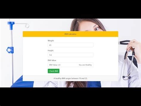 Basic Project BMI Calculator In JavaScript HTML And CSS Body Mass Index Empower Youth