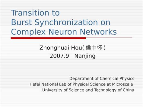 ppt transition to burst synchronization on complex neuron networks