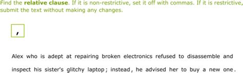 Ixl Commas With Non Restrictive Elements 1st Year English Practice