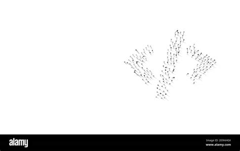 3d Rendering Of Nails In Shape Of Symbol Of Code Tag With Shadows Isolated On White Background