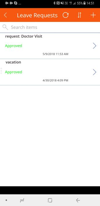PowerApps Showcase Leave Requests AccessOrange