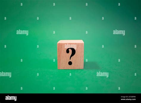 The Word Question Mark Made Of Wooden Cubes Stock Photo Alamy