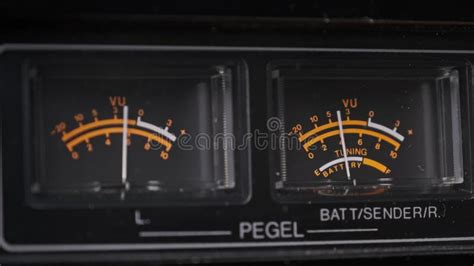 Stereo Vu Meter With Backlit Stock Video Video Of Amplifier Volume