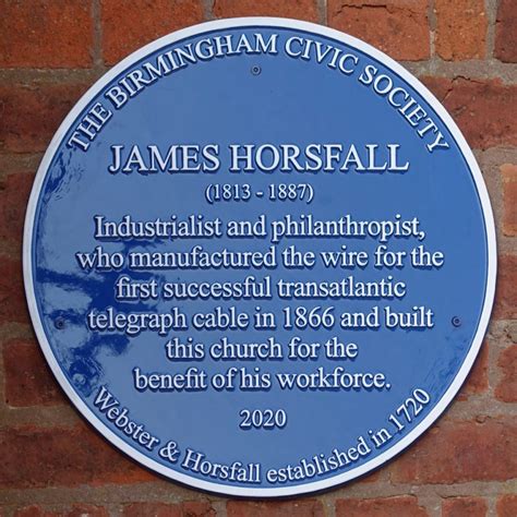 Blue Plaque James Horsfall Birmingham Civic Society