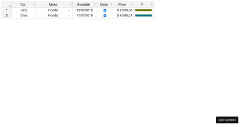 React Spreadsheet Forked Codesandbox