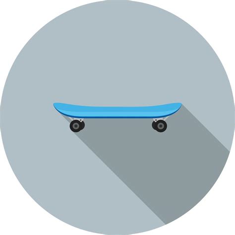 Skateboard Flat Long Shadow Icon 11268832 Vector Art At Vecteezy