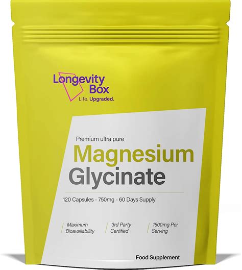 Ultra Pure Magnesium Glycinate 1500mg | 120 Capsules | High Strength ...