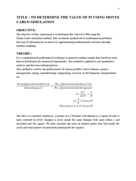 Simulation Lab1 Pdf Nw Download Free Pdf Pi Simulation