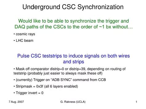 ppt underground csc synchronization powerpoint presentation free
