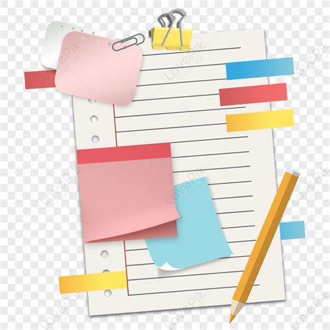 만화 체크 노트북 일러스트 핑크 편지지 메모지생각디자인 Png 일러스트 무료 다운로드 Lovepik