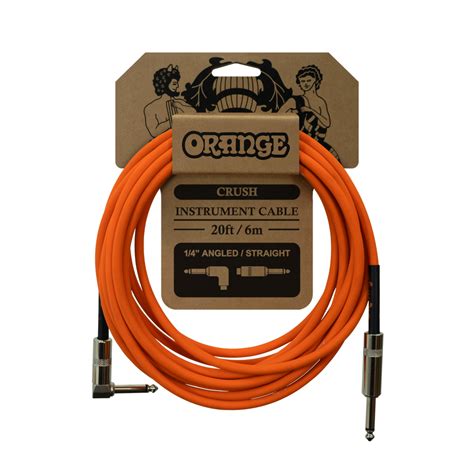 20ft Instrument Angled Cable Orange Music Electronic Co Ltd