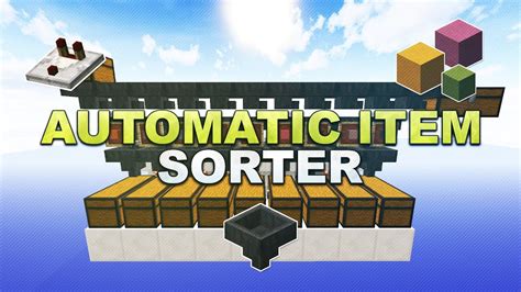 Minecraft Automatic Item Sorter Sortiermaschine Overflow Protection And Silent Tutorial 1