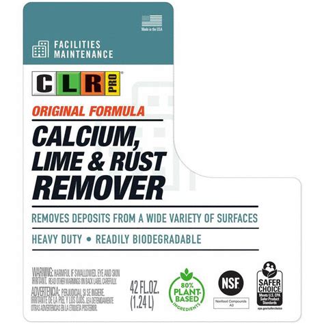 CLR PRO Calcium Lime And Rust Remover Jug Oz Container Size