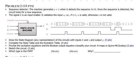 [solved] problem 2 18 pts sequence detector the machine generates