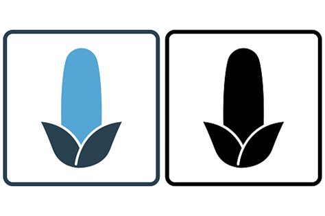 옥수수 아이콘 그림입니다 음식과 관련된 아이콘입니다 단색 아이콘 스타일입니다 간단한 벡터 디자인 편집 가능 건강한 생활방식에
