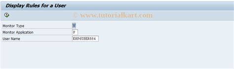 FCOM RULE USER PV SAP Tcode Display Rule For A User Transaction Code