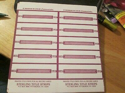 Ad Ebay Url 200 Purple Oldy Jukebox Title Strips Perforated 20 Sheets