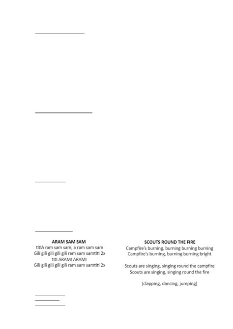 campfire script bsp activity campfire script part 1 fire lighting ceremony the four scouts