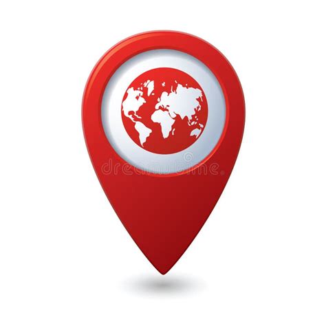 Map Pointer With Earth Globe Icon Stock Vector Illustration Of Guide Computer