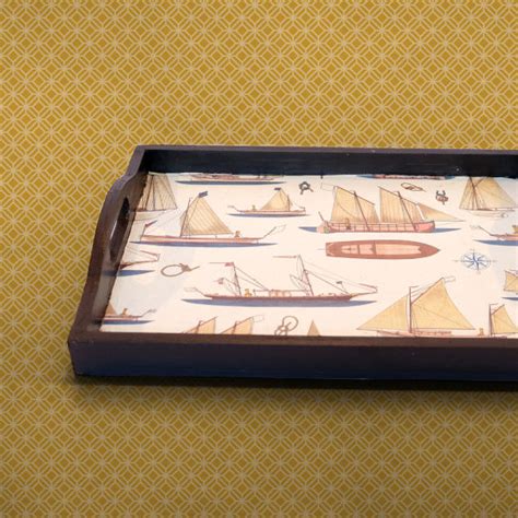 Black Decoupage Cocktail Tray Kit