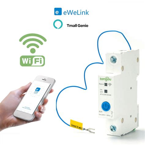 Wifi Circuit Breaker Smart Switch Remote Control By Ewelink App For Smart Home 16a 25a 32a 40a
